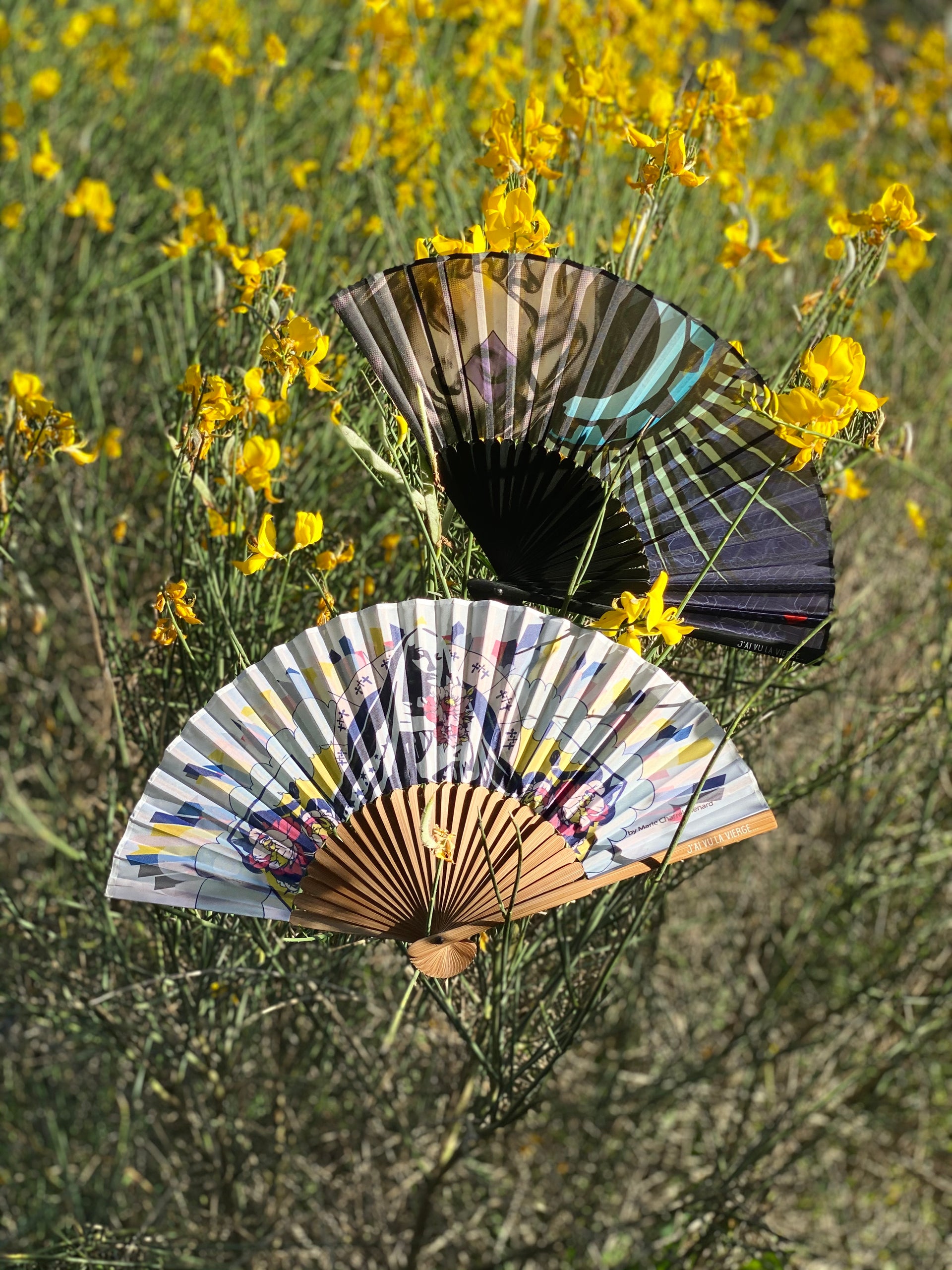 Eventail femme - J’ai vu la Vierge